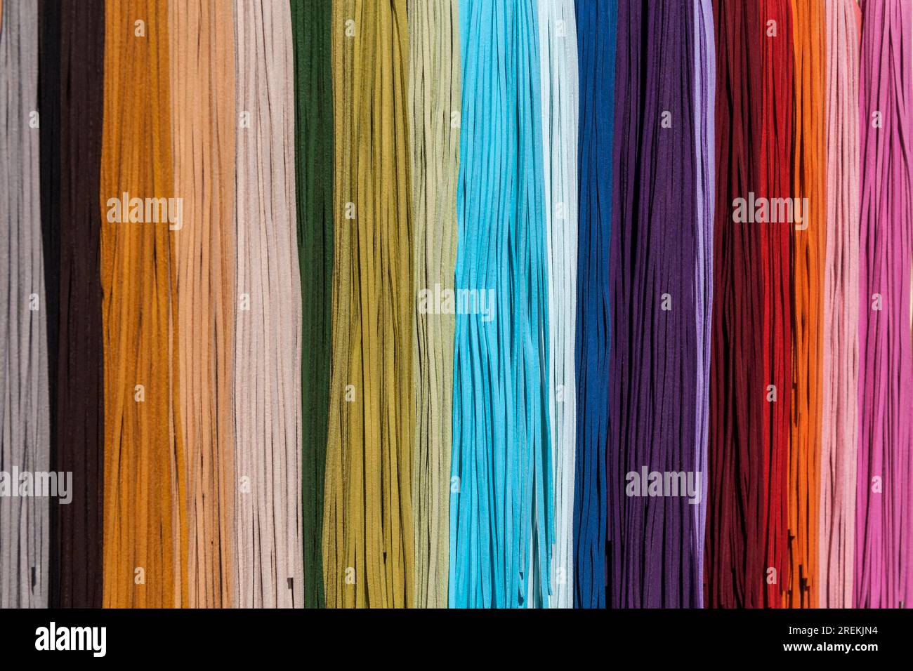 Colourful leather straps Stock Photo - Alamy