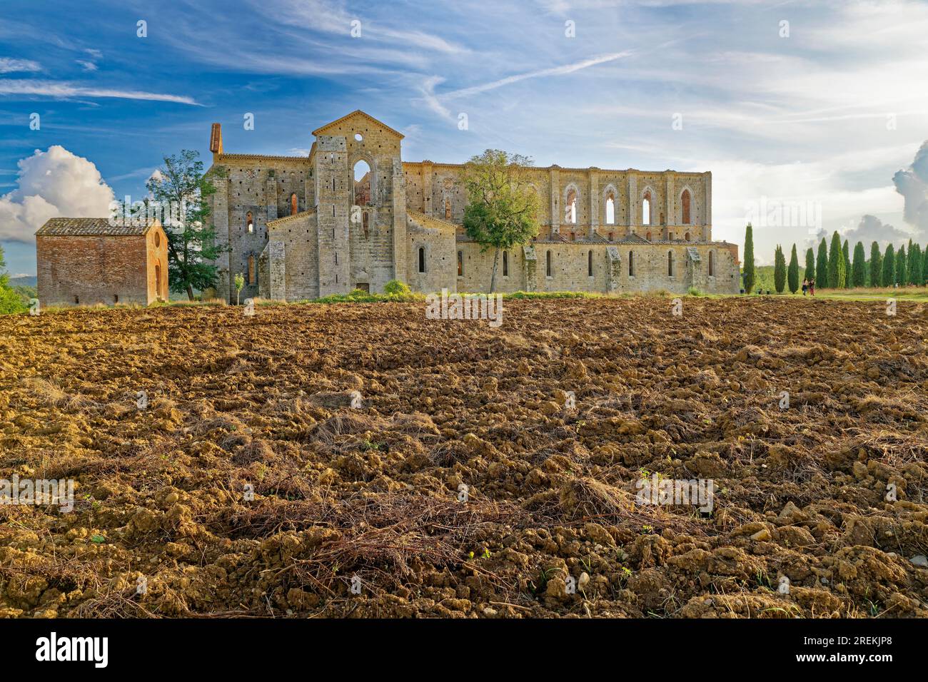 Church ruins of the Cistercian Abbey of San Galgano, Abbazia San ...