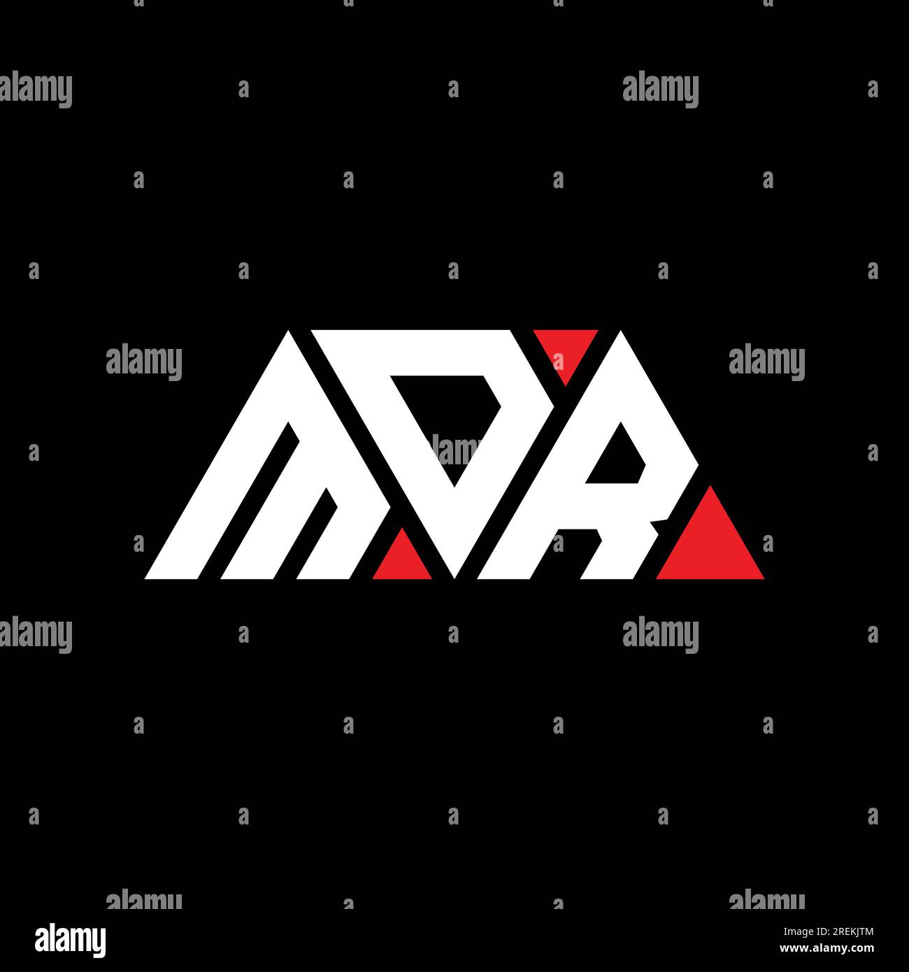MDR triangle letter logo design with triangle shape. MDR triangle logo ...