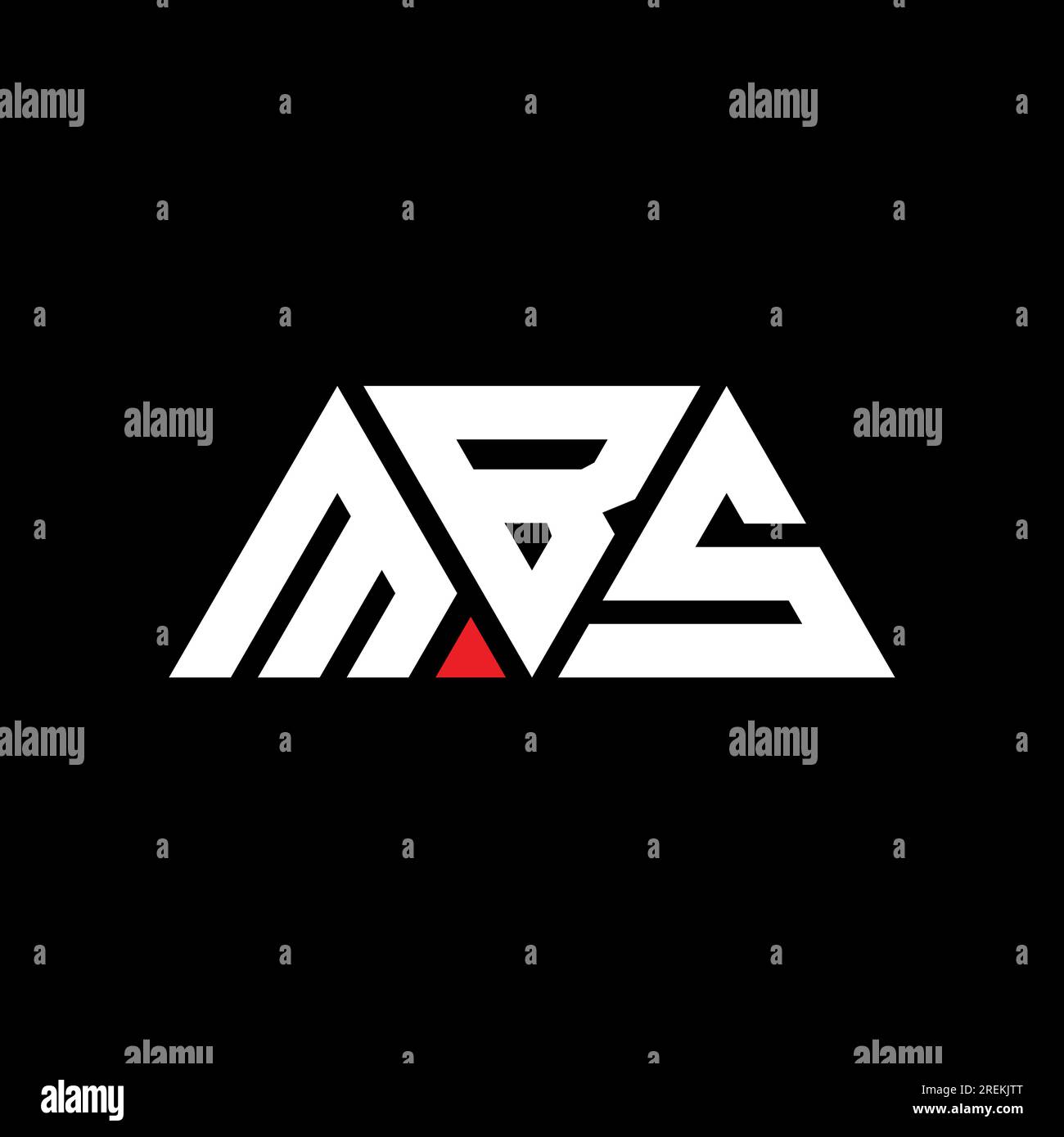 MBS triangle letter logo design with triangle shape. MBS triangle logo design monogram. MBS ...