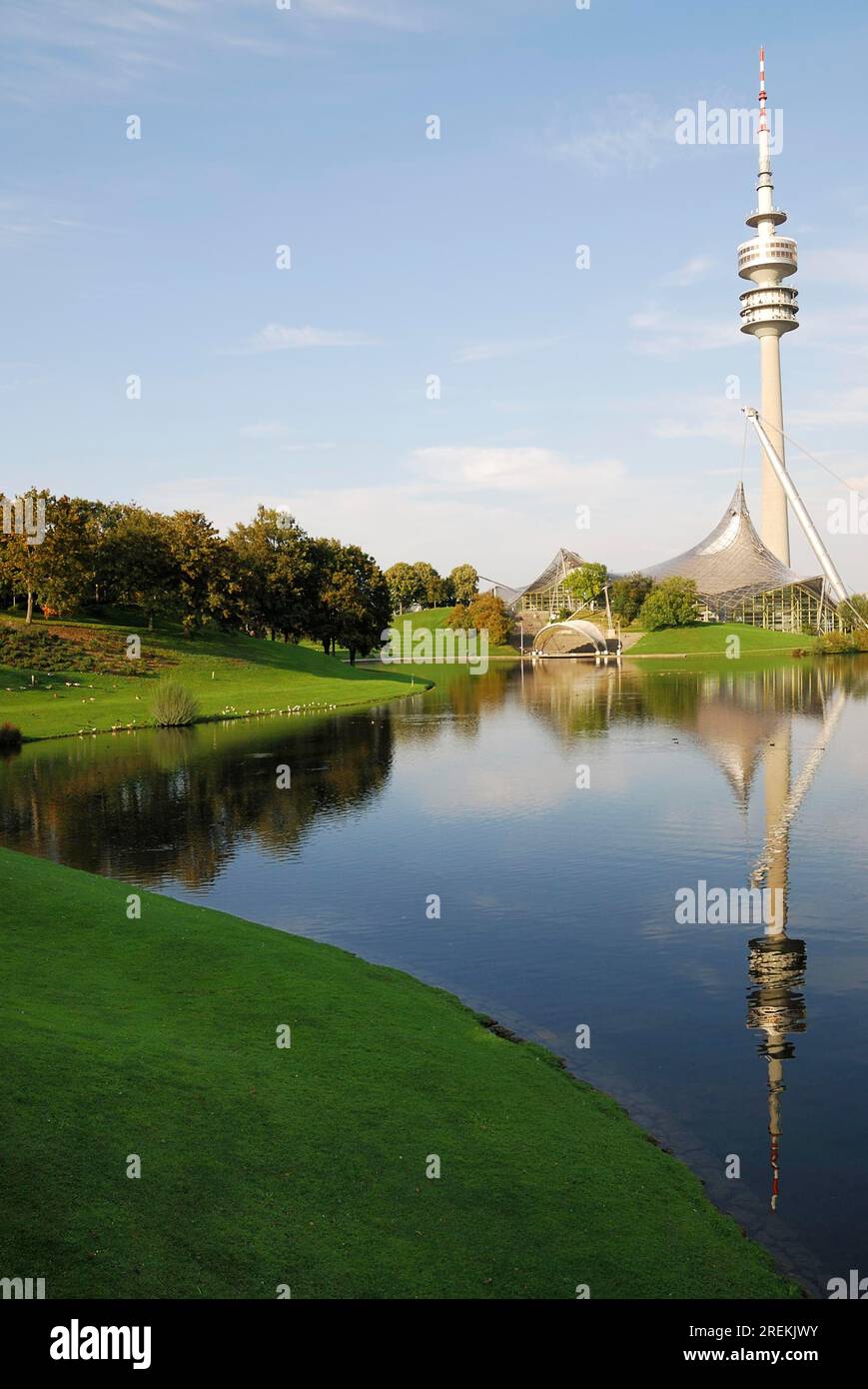 The olympia park in Munich Germany, Semptember 17th 2007. This park ...