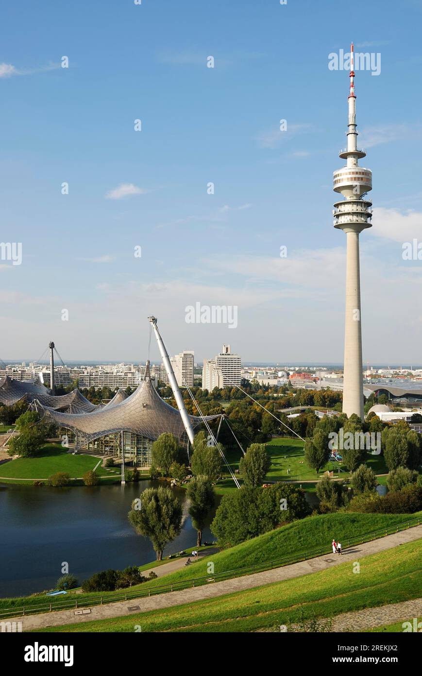 The olympia park in Munich Germany, Semptember 17th 2007. This park ...