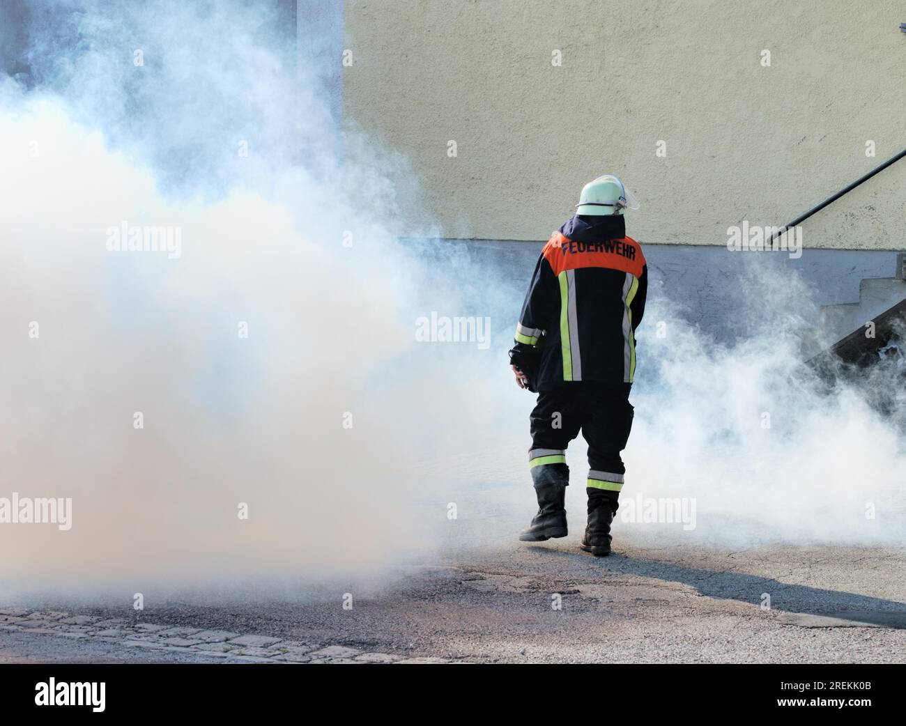 A fireman of the german fire department (Feuerwehr Stock Photo - Alamy
