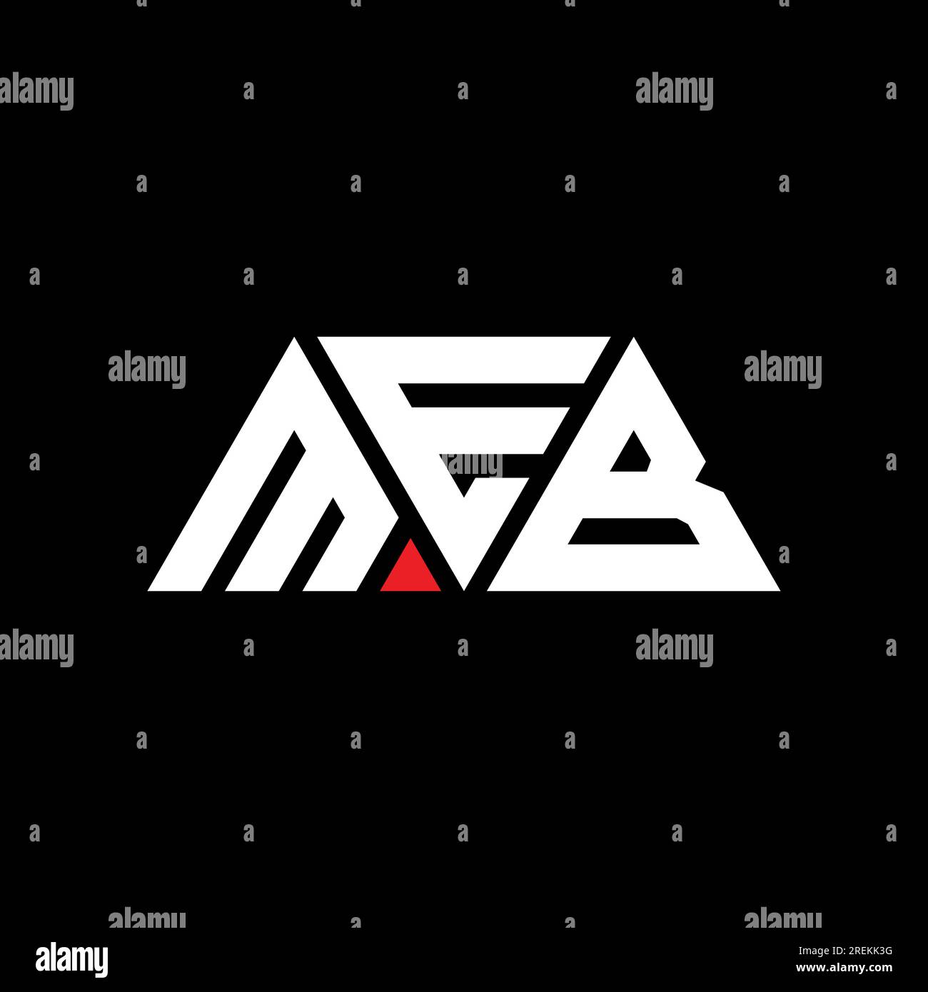 MEB triangle letter logo design with triangle shape. MEB triangle logo ...