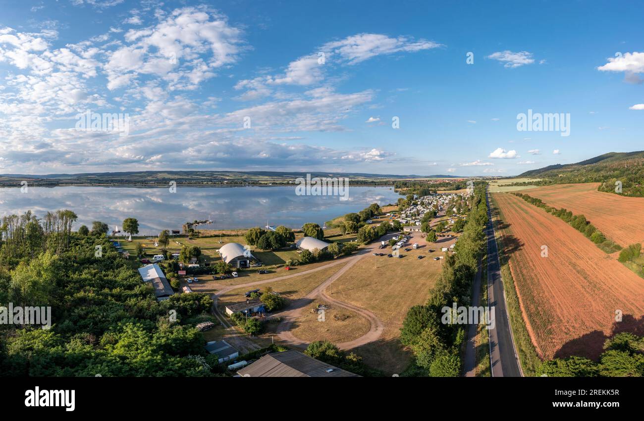 Kelbra Reservoir Thuringia Local Recreation Campsite Stock Photo - Alamy