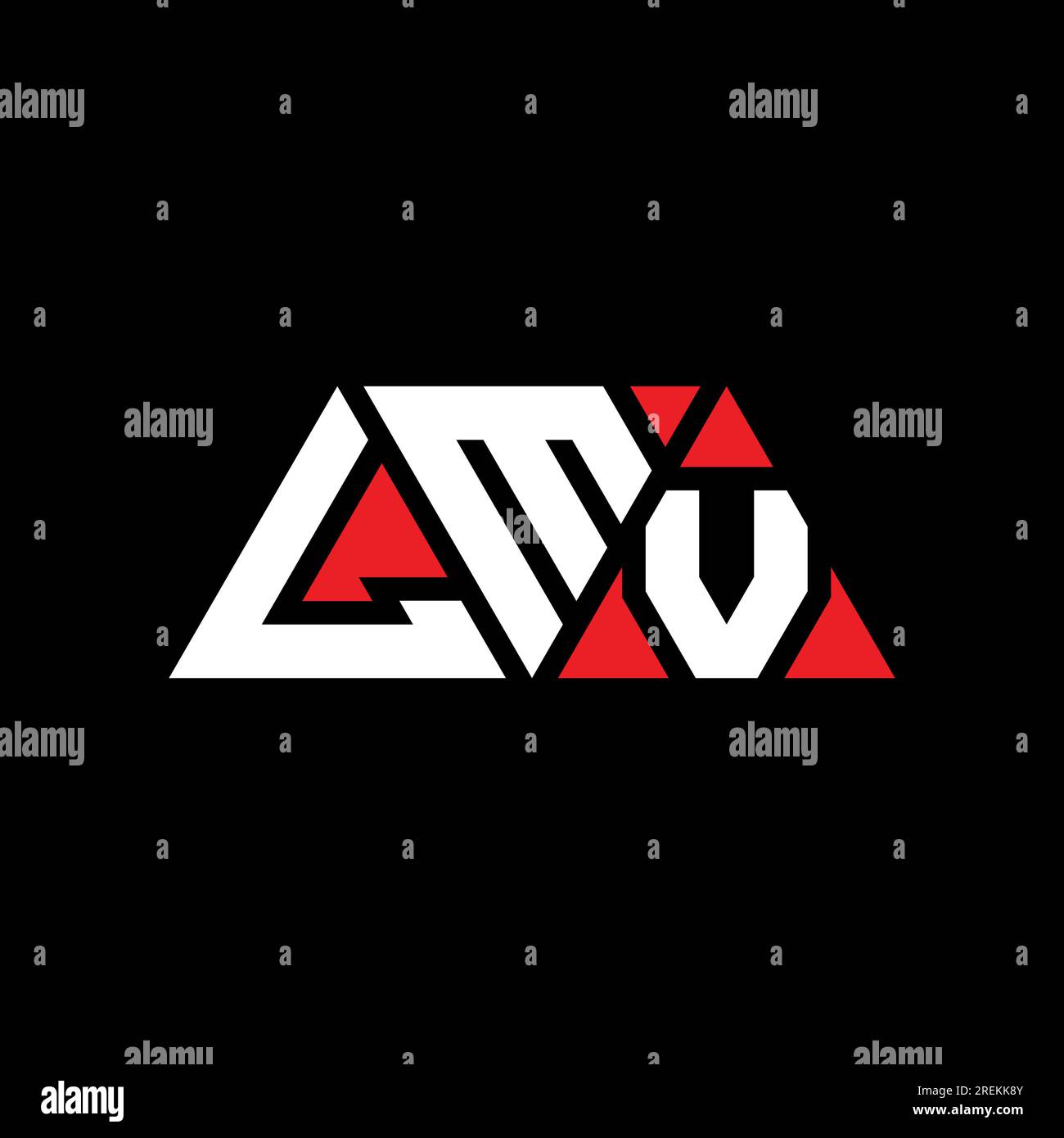 LMV triangle letter logo design with triangle shape. LMV triangle logo ...