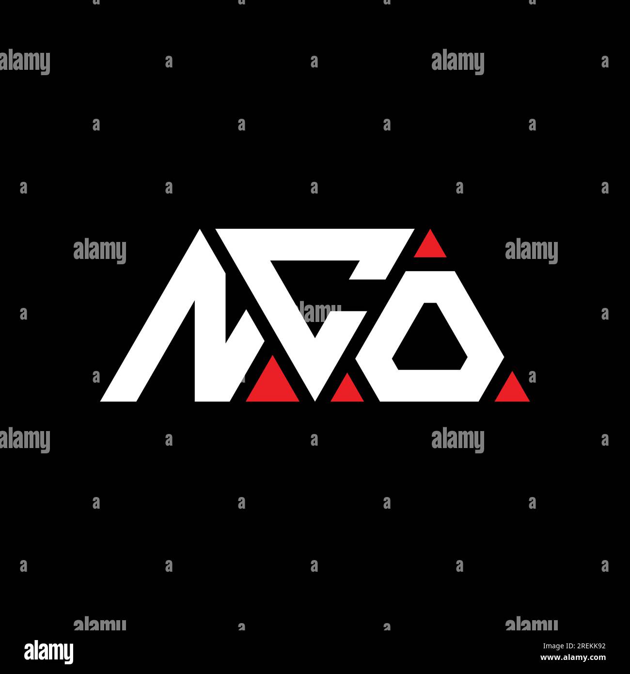 NCO triangle letter logo design with triangle shape. NCO triangle logo ...