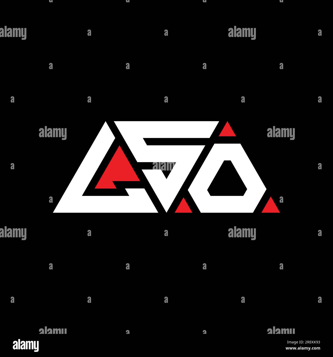 LSO triangle letter logo design with triangle shape. LSO triangle logo ...