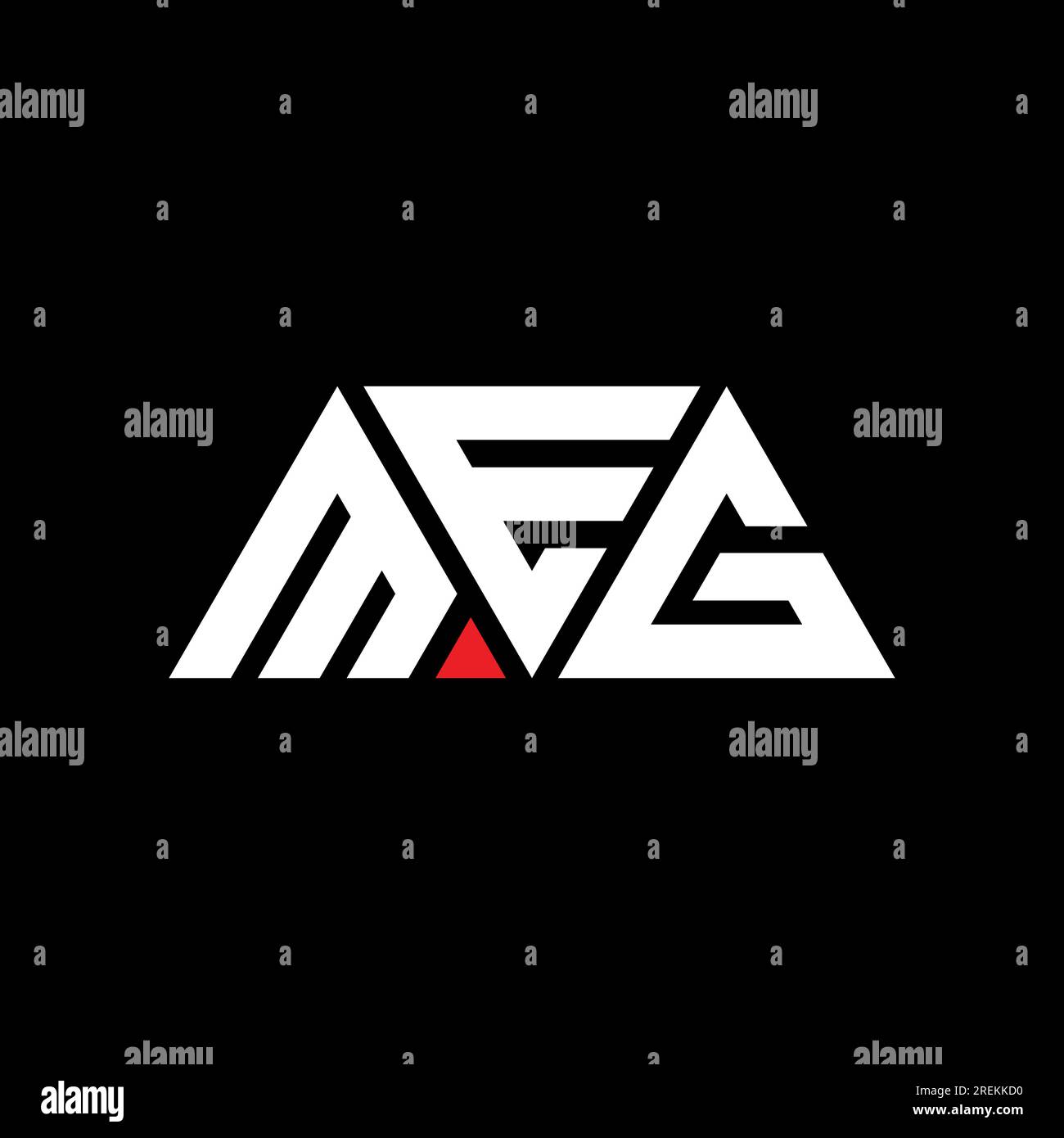 MEG triangle letter logo design with triangle shape. MEG triangle logo ...