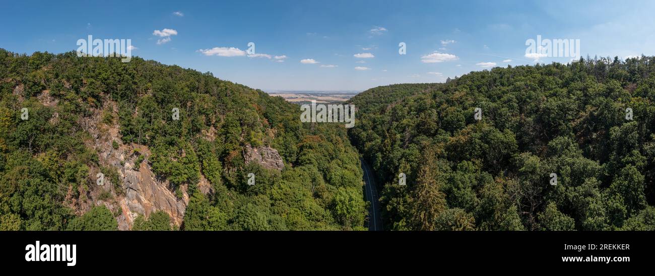 Aerial Photographs Hexentanzplatz Mountain World Harz Thale Stock Photo ...