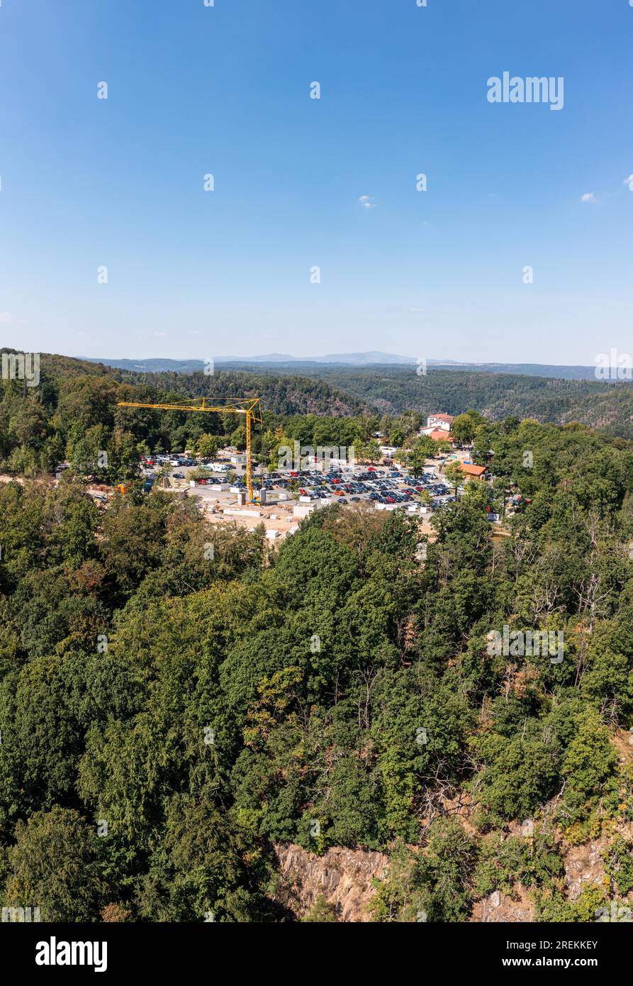 Aerial Photographs Hexentanzplatz Mountain World Harz Thale Stock Photo ...
