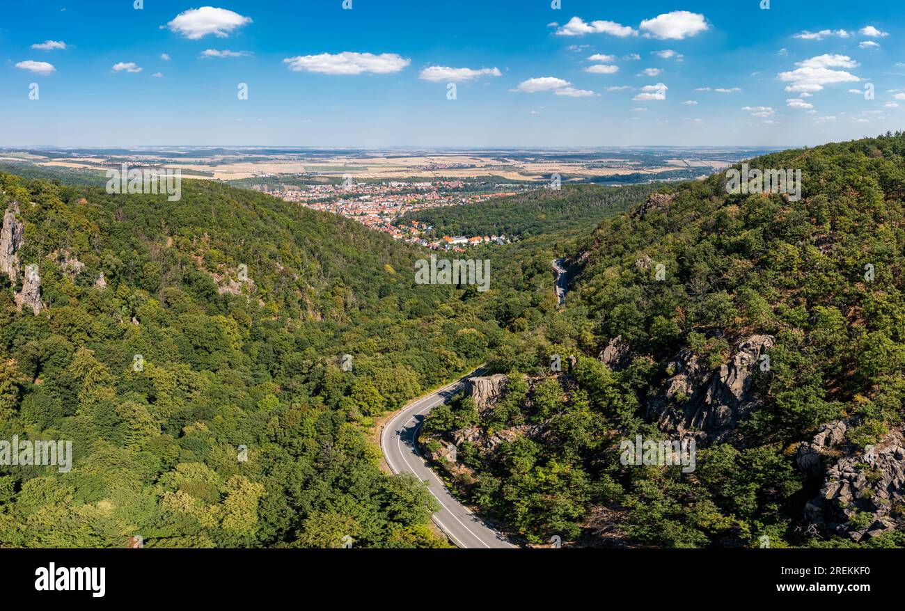 Aerial Photographs Hexentanzplatz Mountain World Harz Thale Stock Photo ...