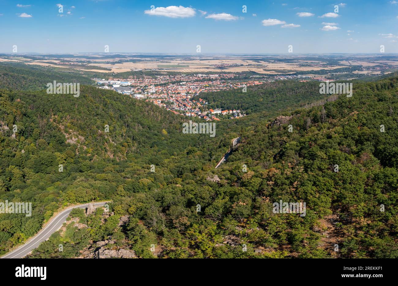 Aerial Photographs Hexentanzplatz Mountain World Harz Thale Stock Photo ...