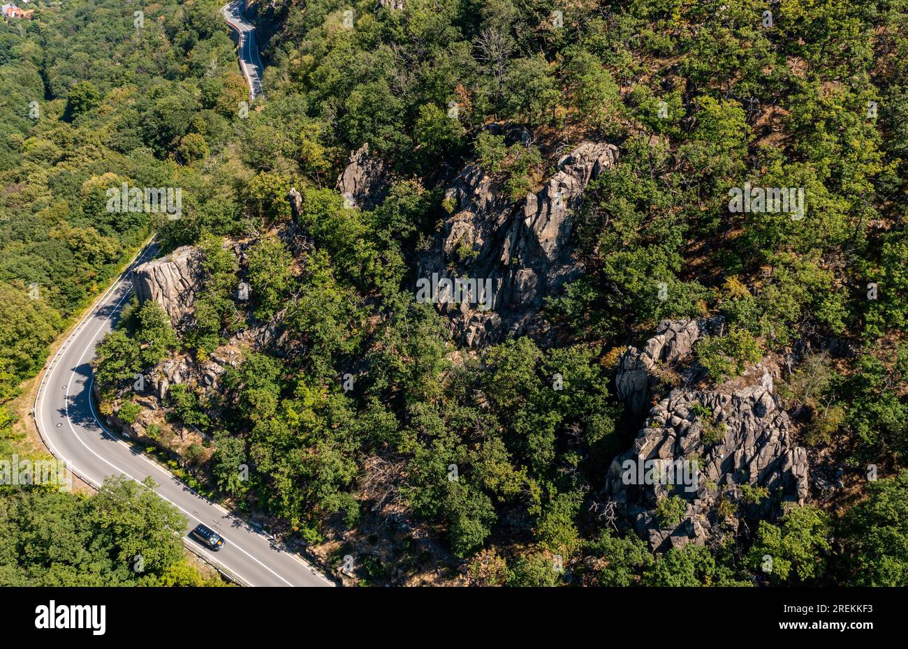 Aerial Photographs Hexentanzplatz Mountain World Harz Thale Stock Photo ...