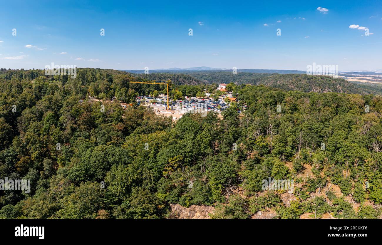 Aerial Photographs Hexentanzplatz Mountain World Harz Thale Stock Photo ...