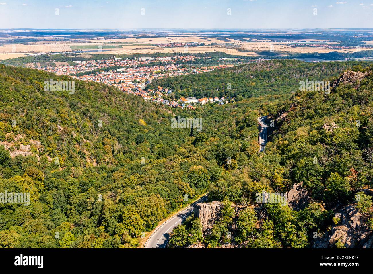 Aerial Photographs Hexentanzplatz Mountain World Harz Thale Stock Photo ...