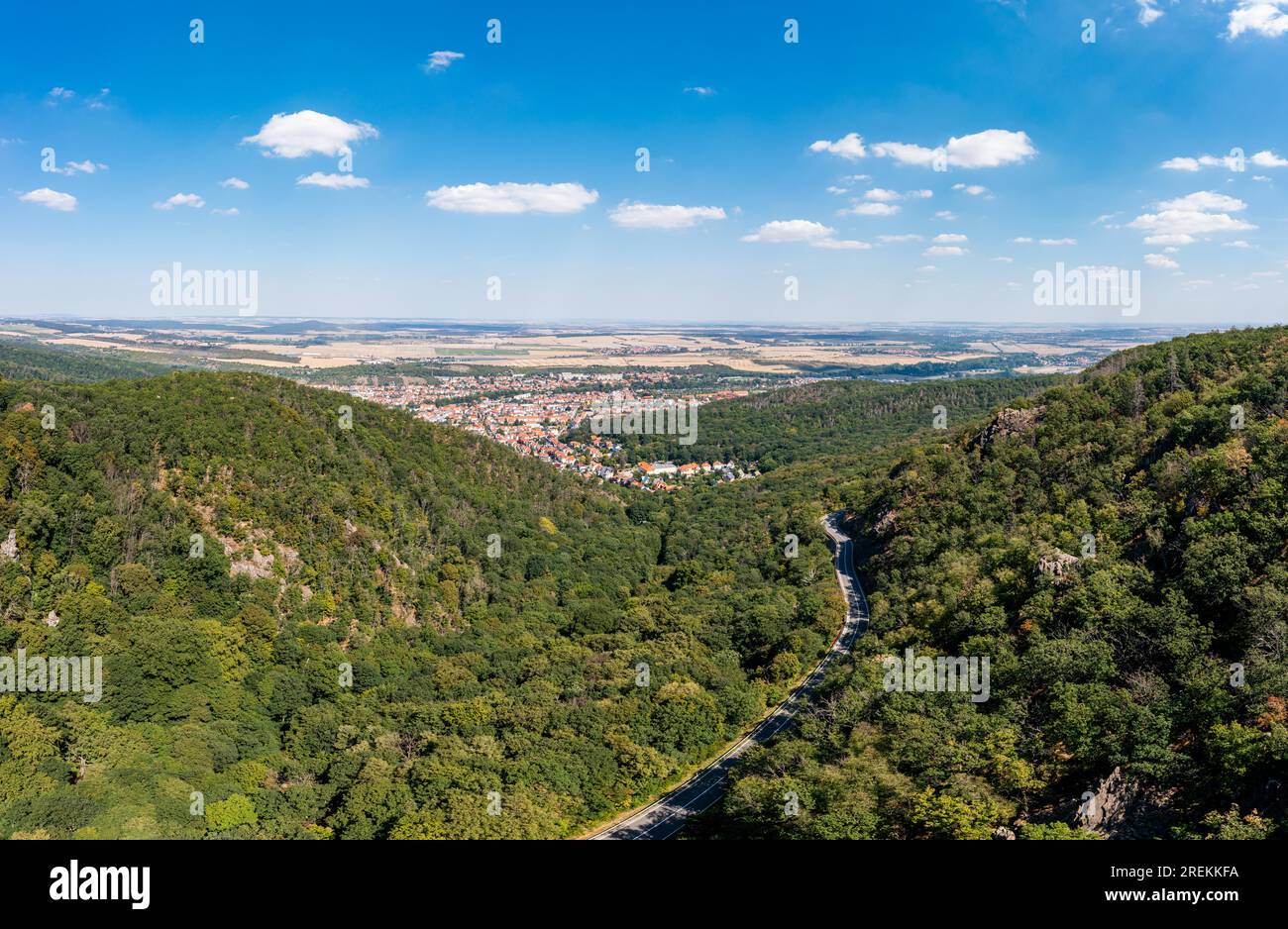 Aerial Photographs Hexentanzplatz Mountain World Harz Thale Stock Photo ...
