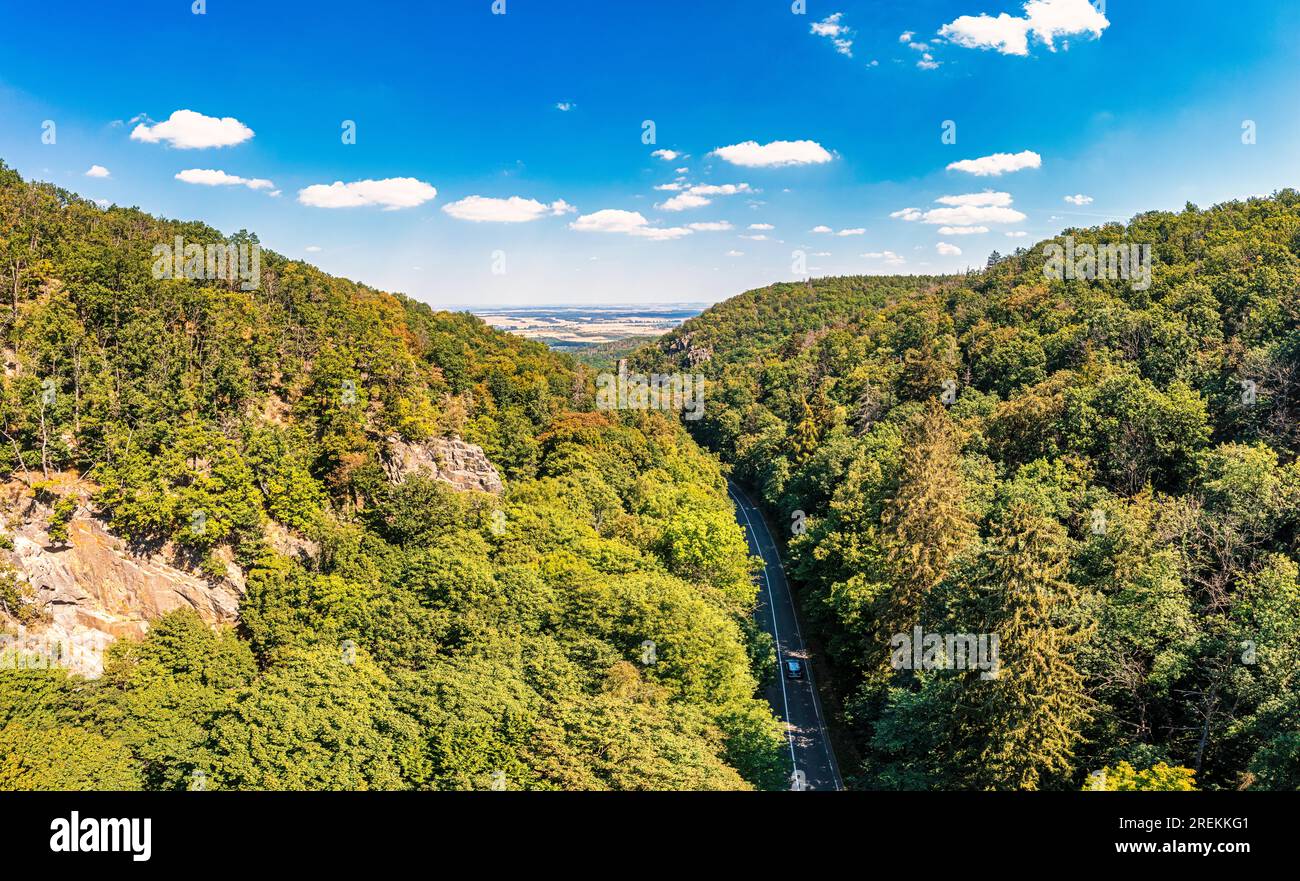Aerial Photographs Hexentanzplatz Mountain World Harz Thale Stock Photo ...