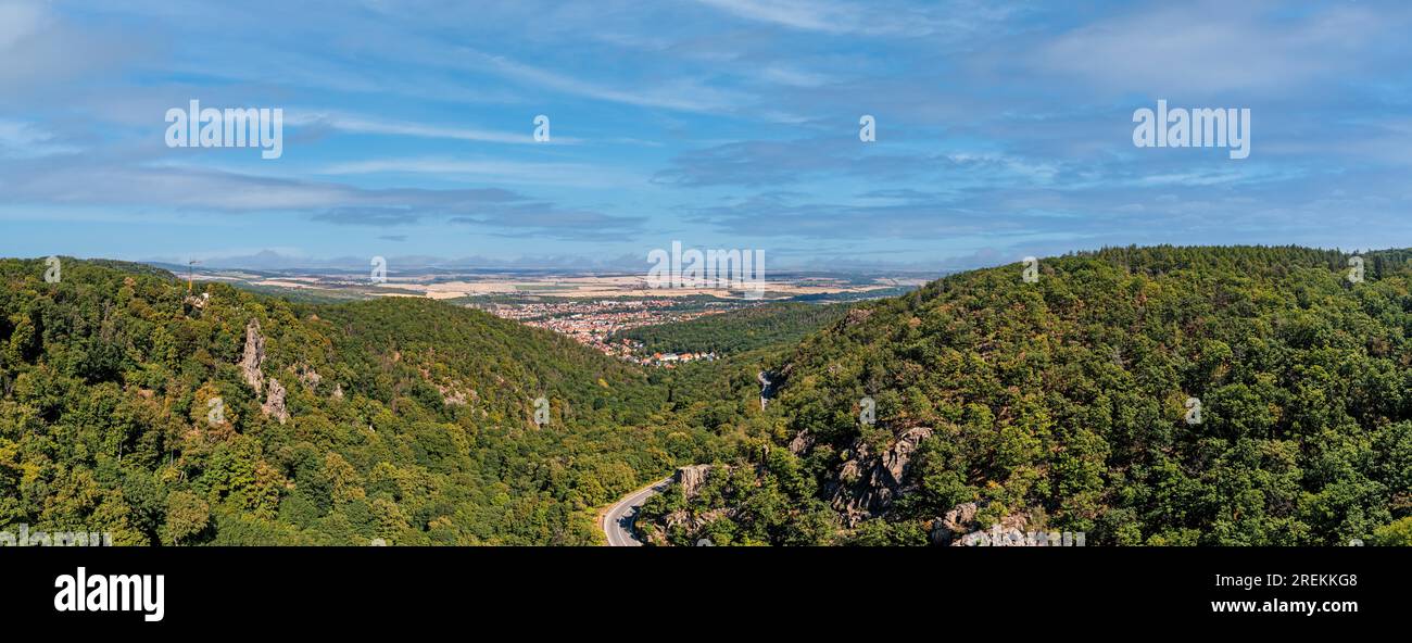 Aerial Photographs Hexentanzplatz Mountain World Harz Thale Stock Photo ...
