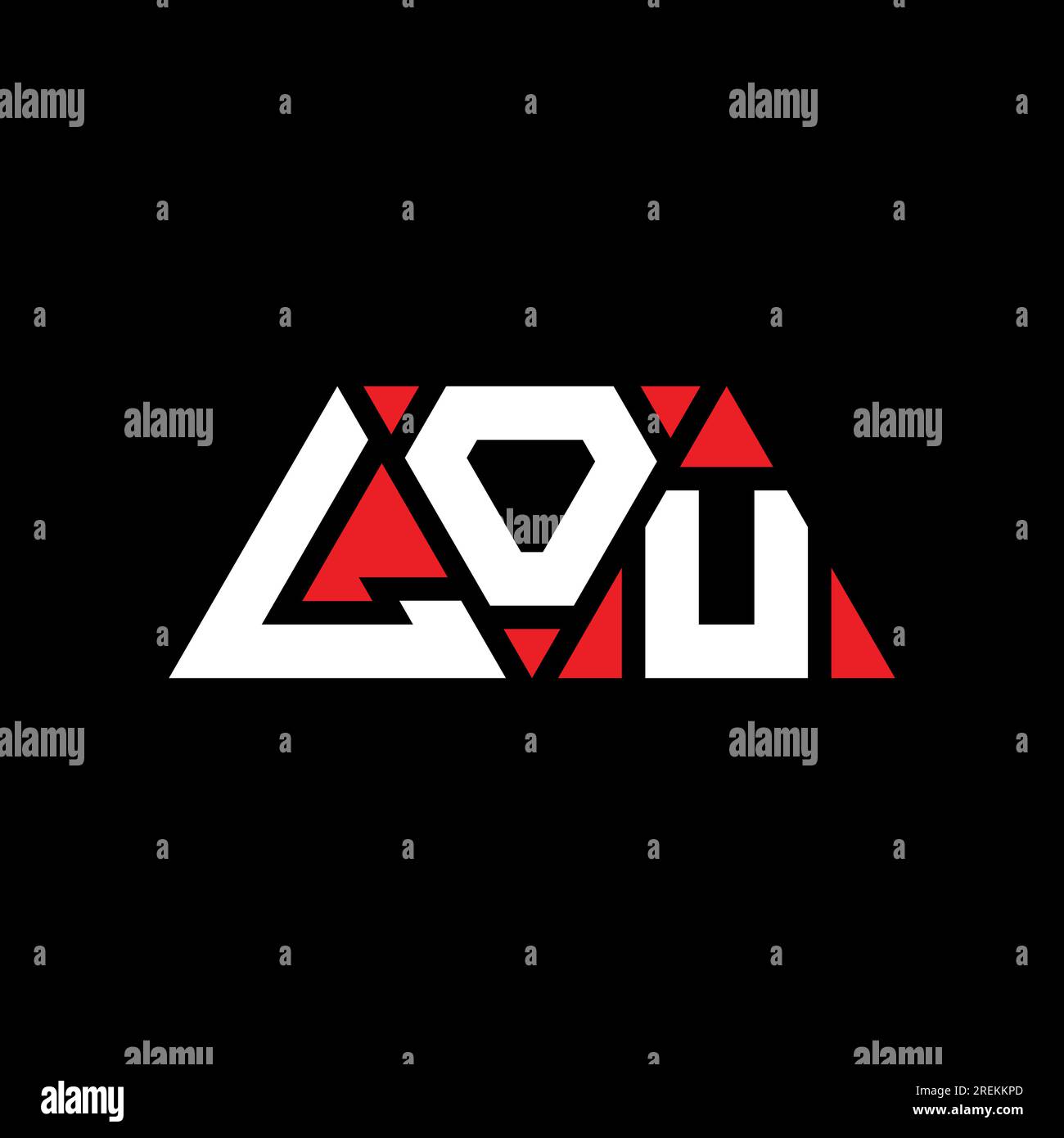LOU triangle letter logo design with triangle shape. LOU triangle logo ...