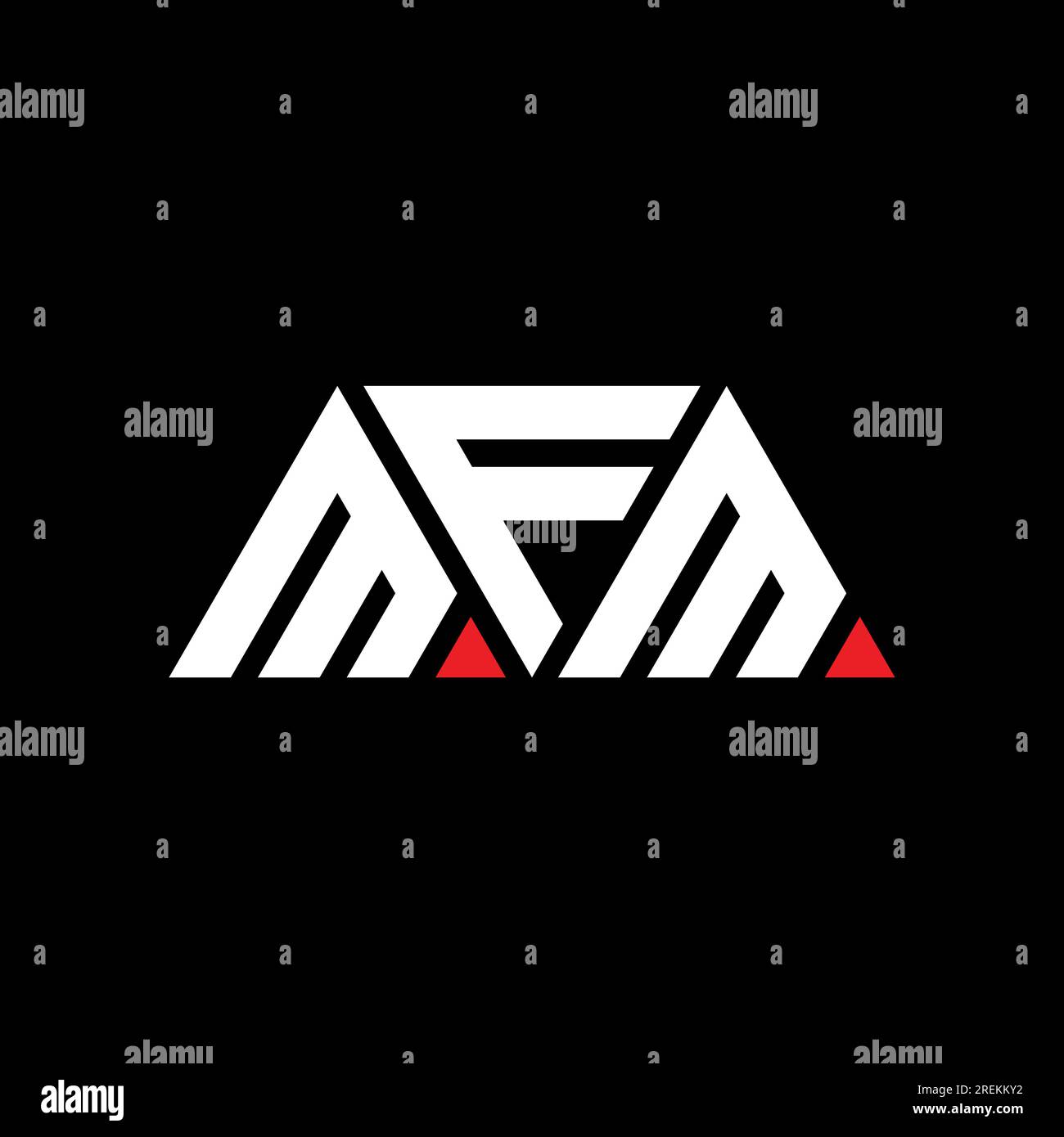 MFM triangle letter logo design with triangle shape. MFM triangle logo ...