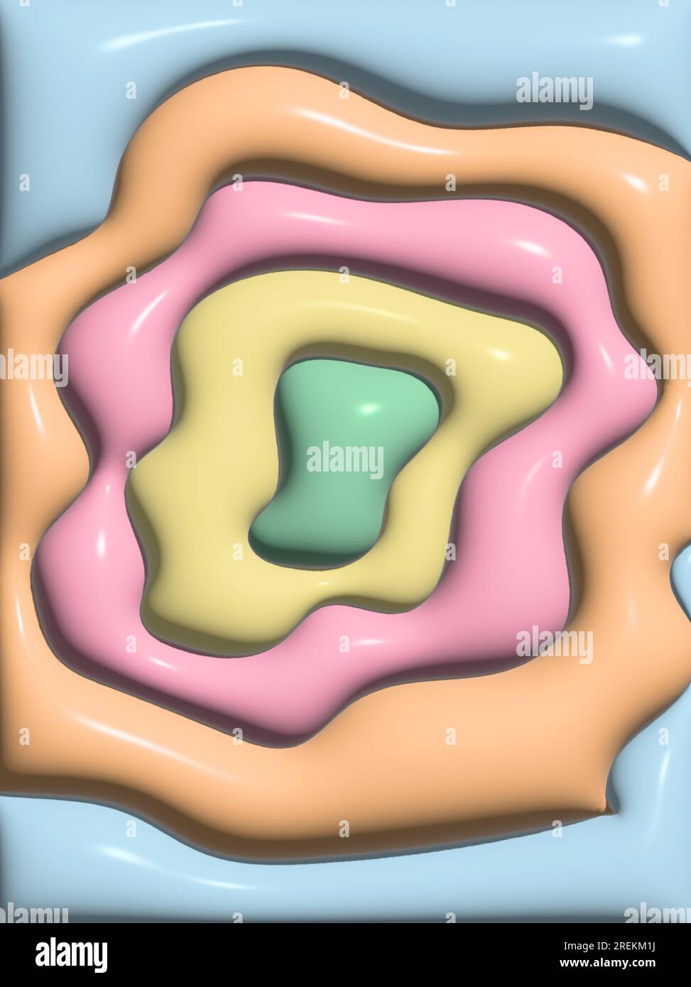 Abstract background with inflated figures, 3D rendering illustration Stock Photo - Alamy