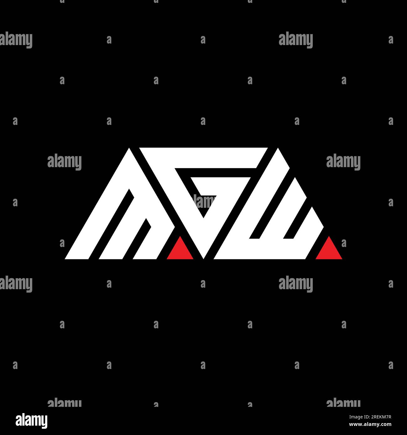 MGW triangle letter logo design with triangle shape. MGW triangle logo ...