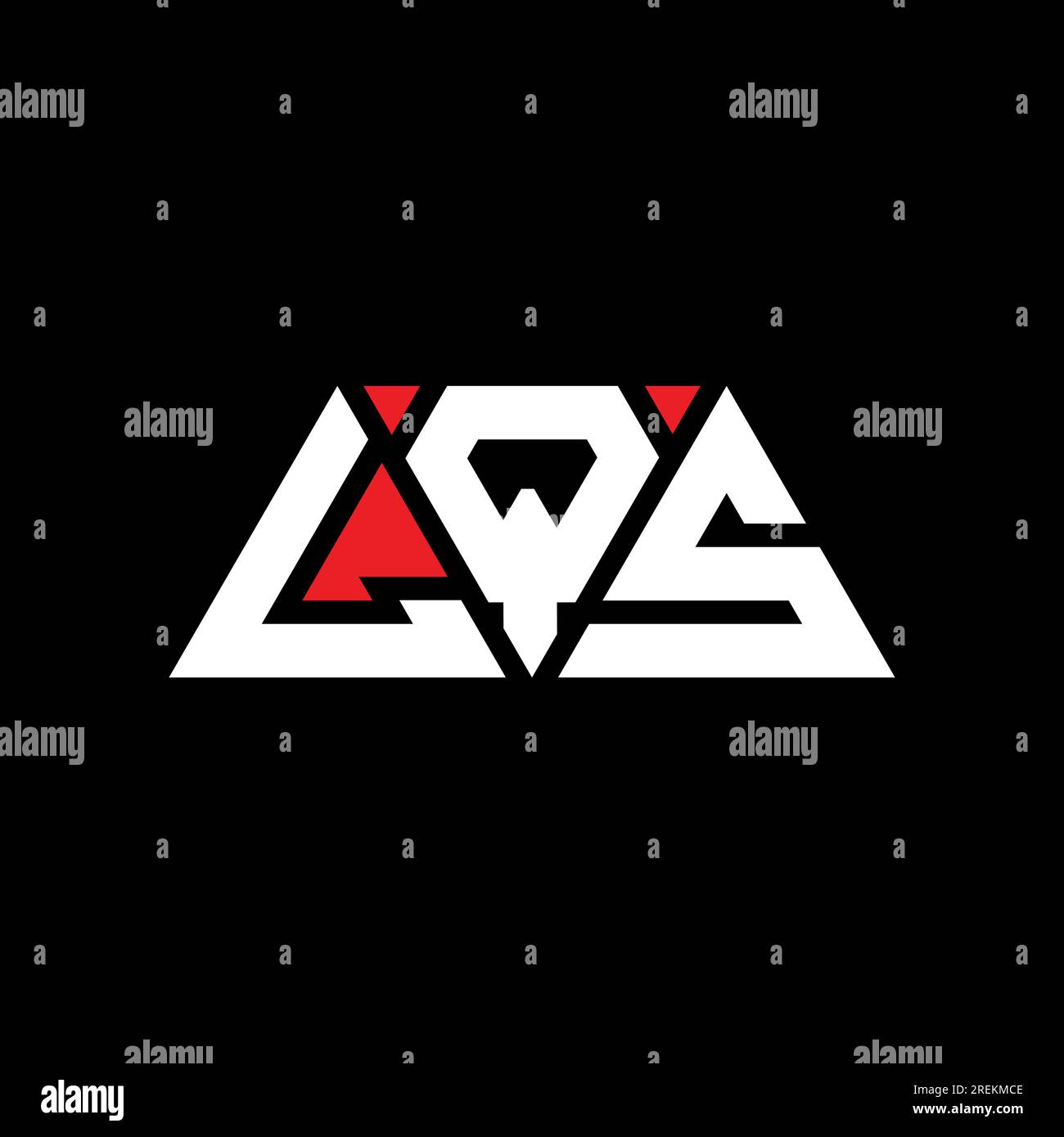 LQS triangle letter logo design with triangle shape. LQS triangle logo ...