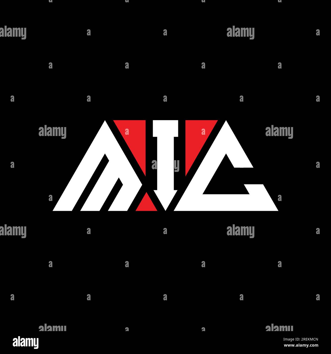 MIC triangle letter logo design with triangle shape. MIC triangle logo ...