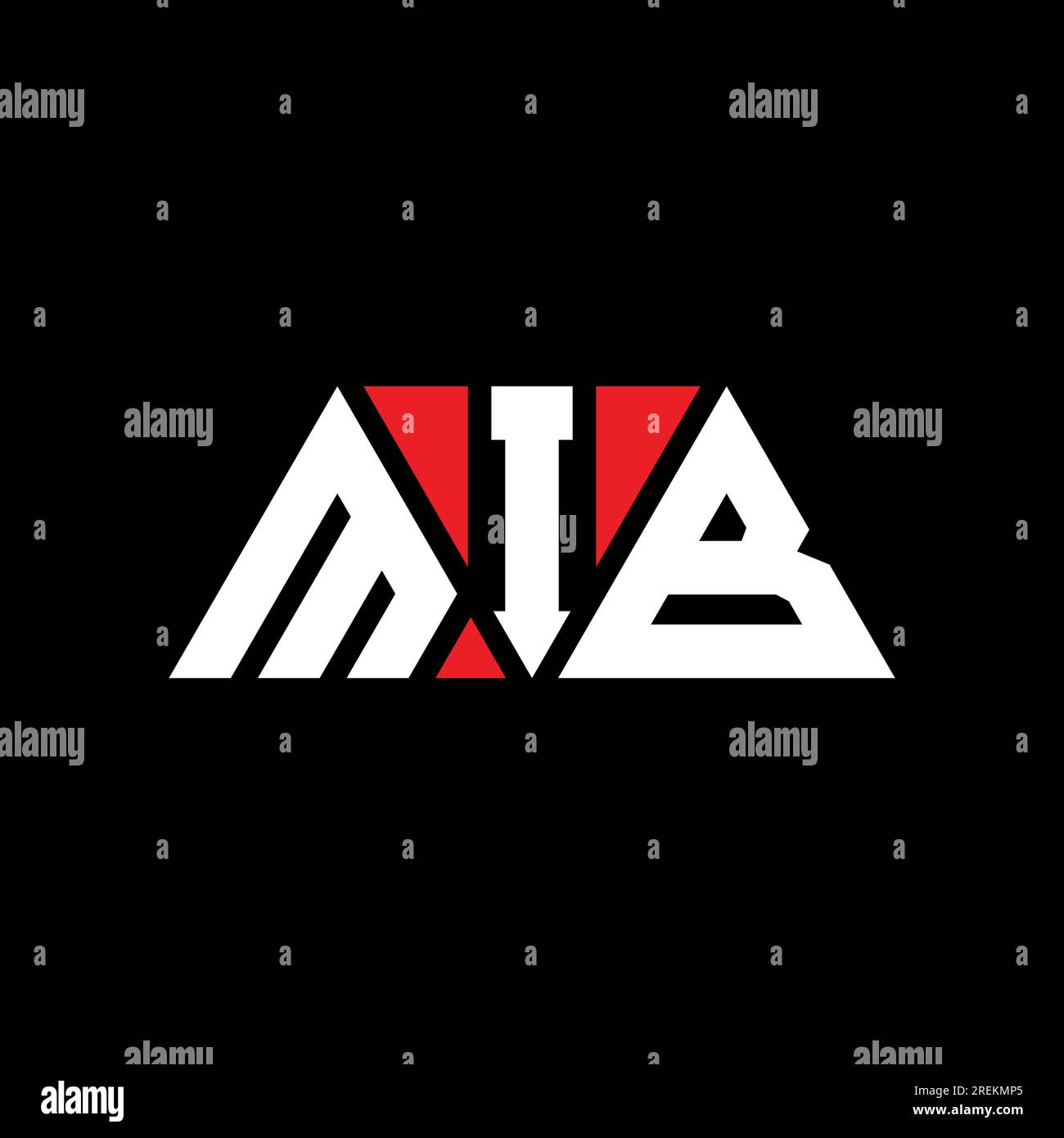 MIB triangle letter logo design with triangle shape. MIB triangle logo ...