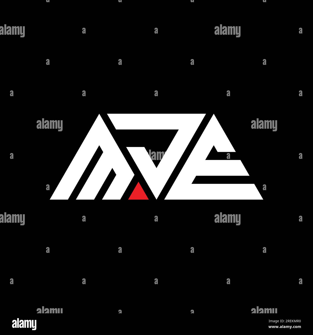 MJE triangle letter logo design with triangle shape. MJE triangle logo ...