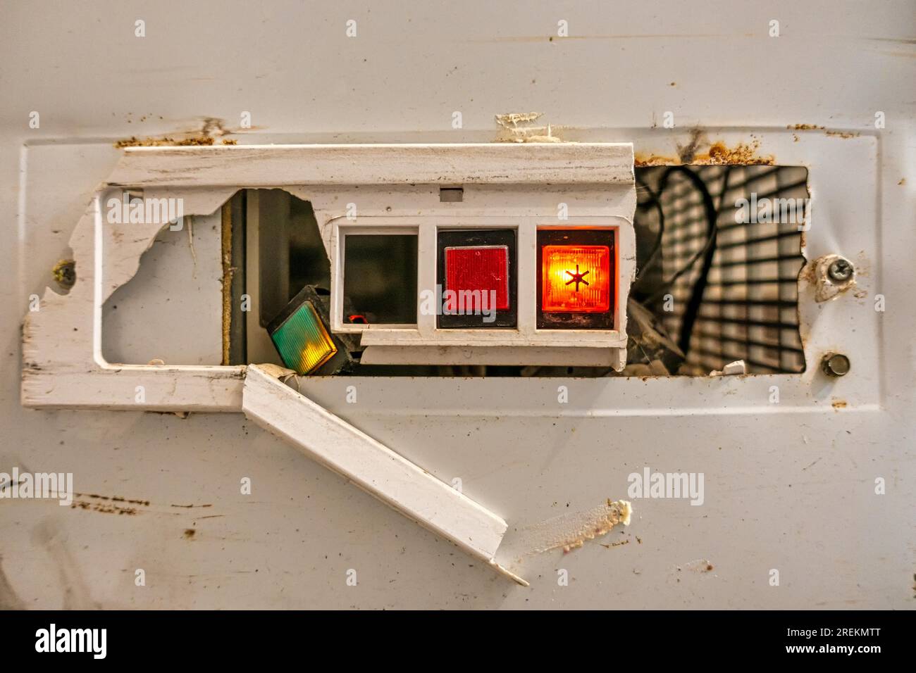 Defective electrical equipment Accident risk electric shock Stock Photo ...