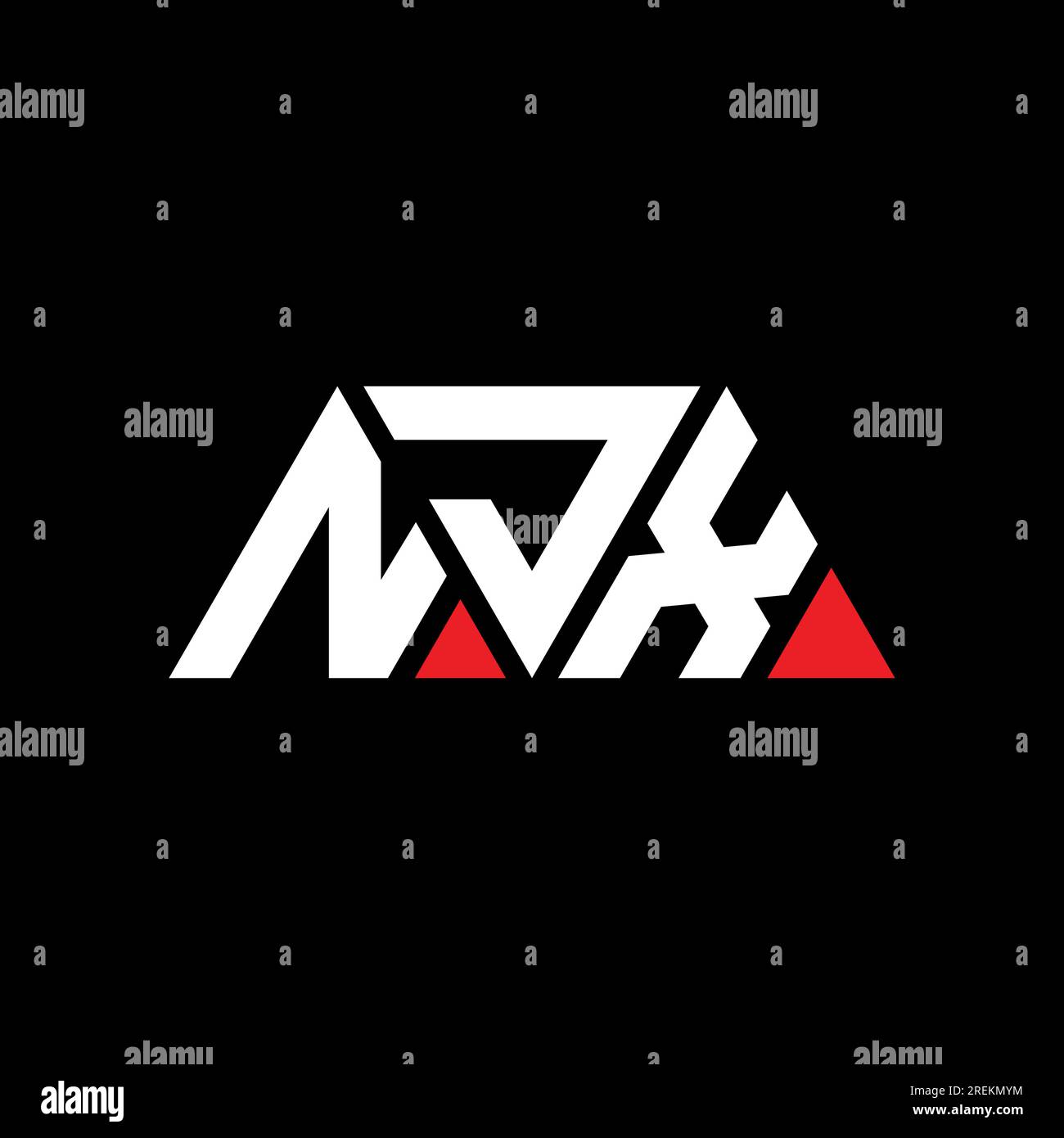 NJX triangle letter logo design with triangle shape. NJX triangle logo design monogram. NJX ...