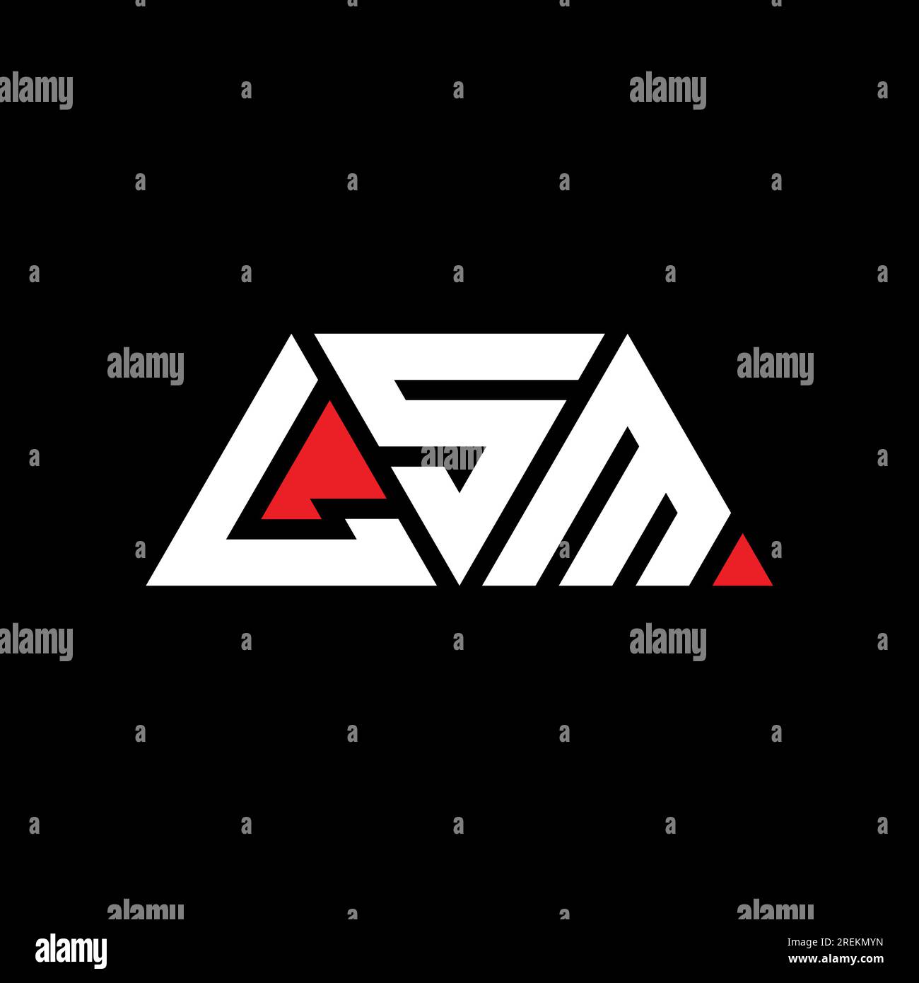 LSM triangle letter logo design with triangle shape. LSM triangle logo ...