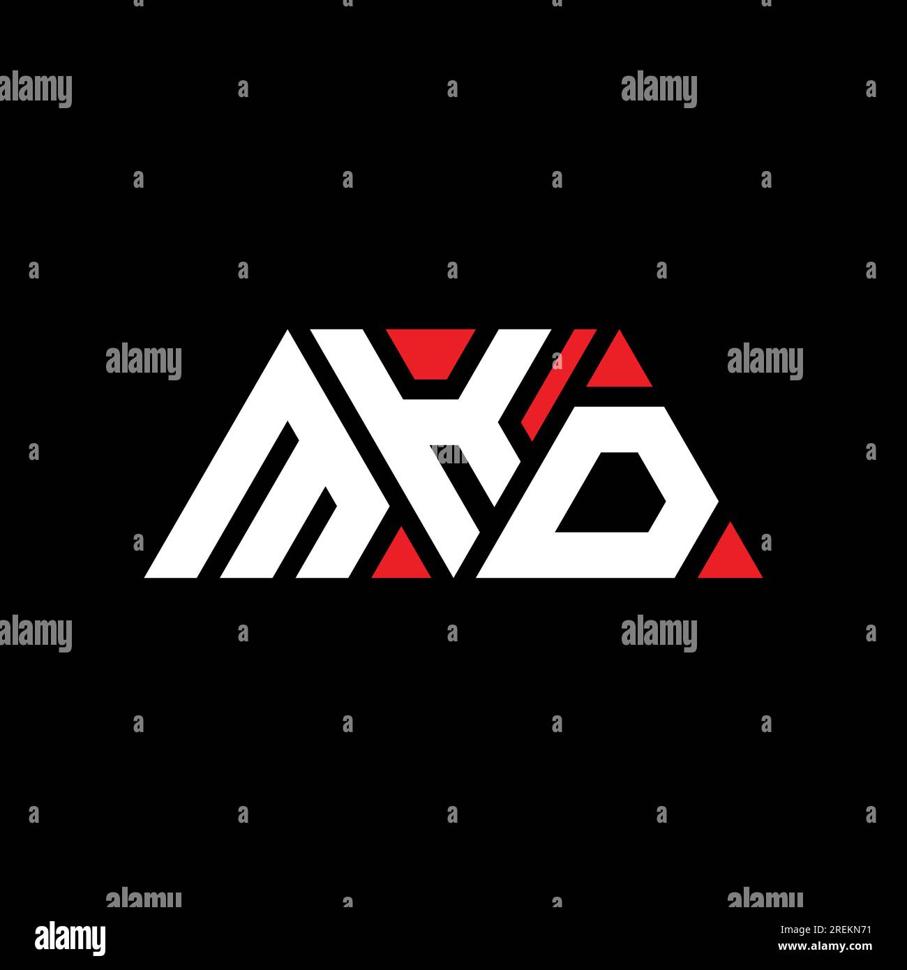 MKD triangle letter logo design with triangle shape. MKD triangle logo ...