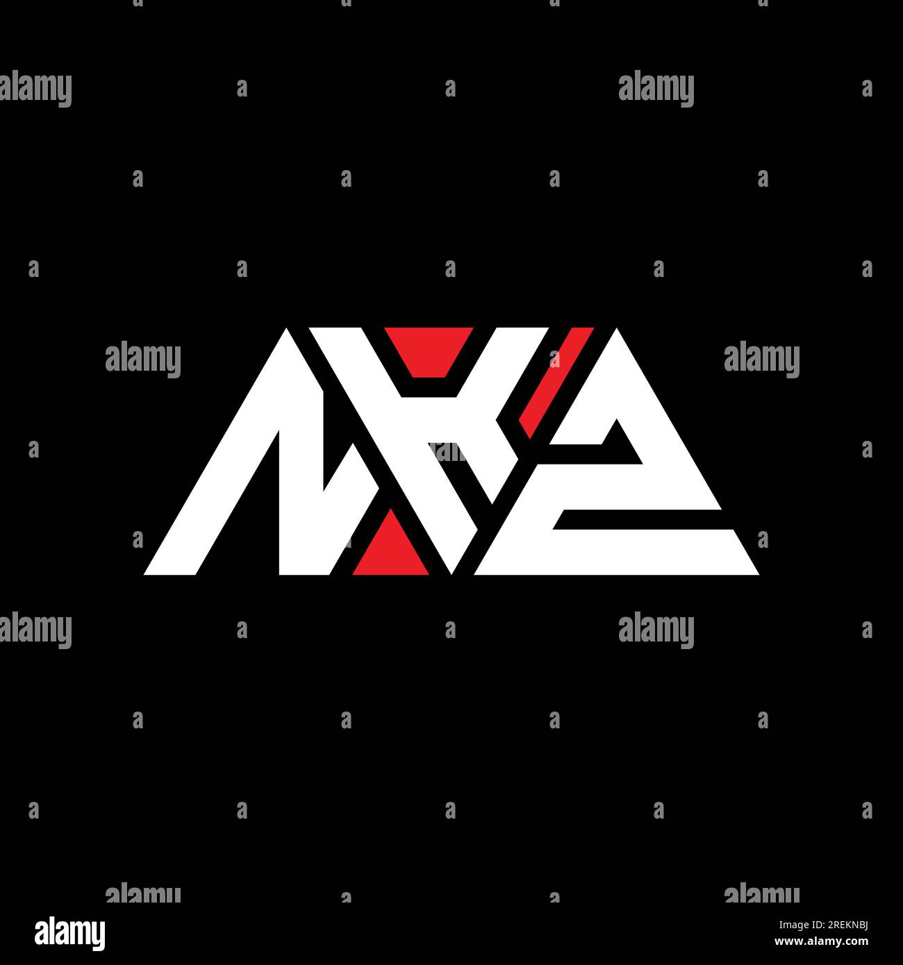 NKZ triangle letter logo design with triangle shape. NKZ triangle logo ...