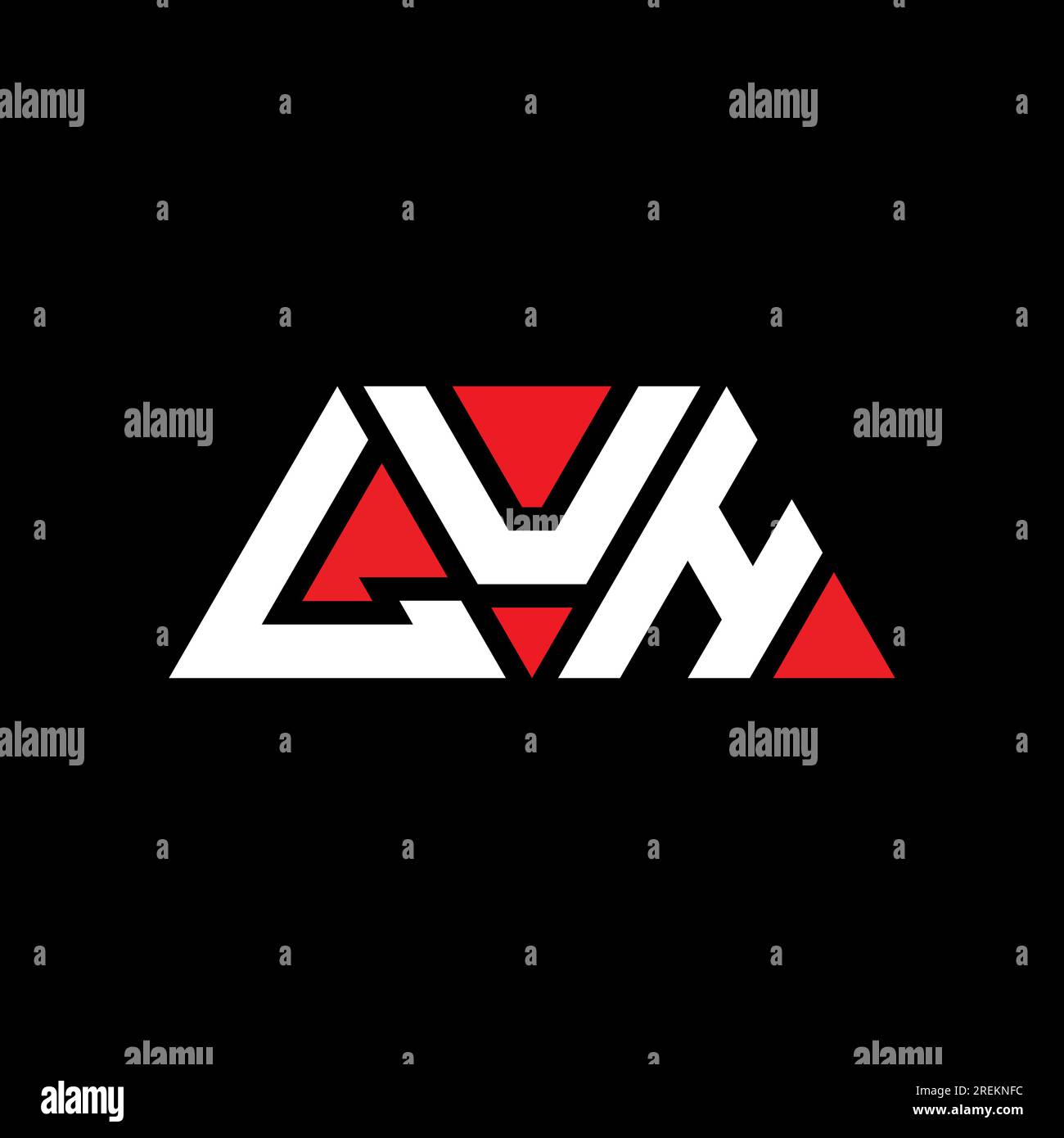 LUH triangle letter logo design with triangle shape. LUH triangle logo ...