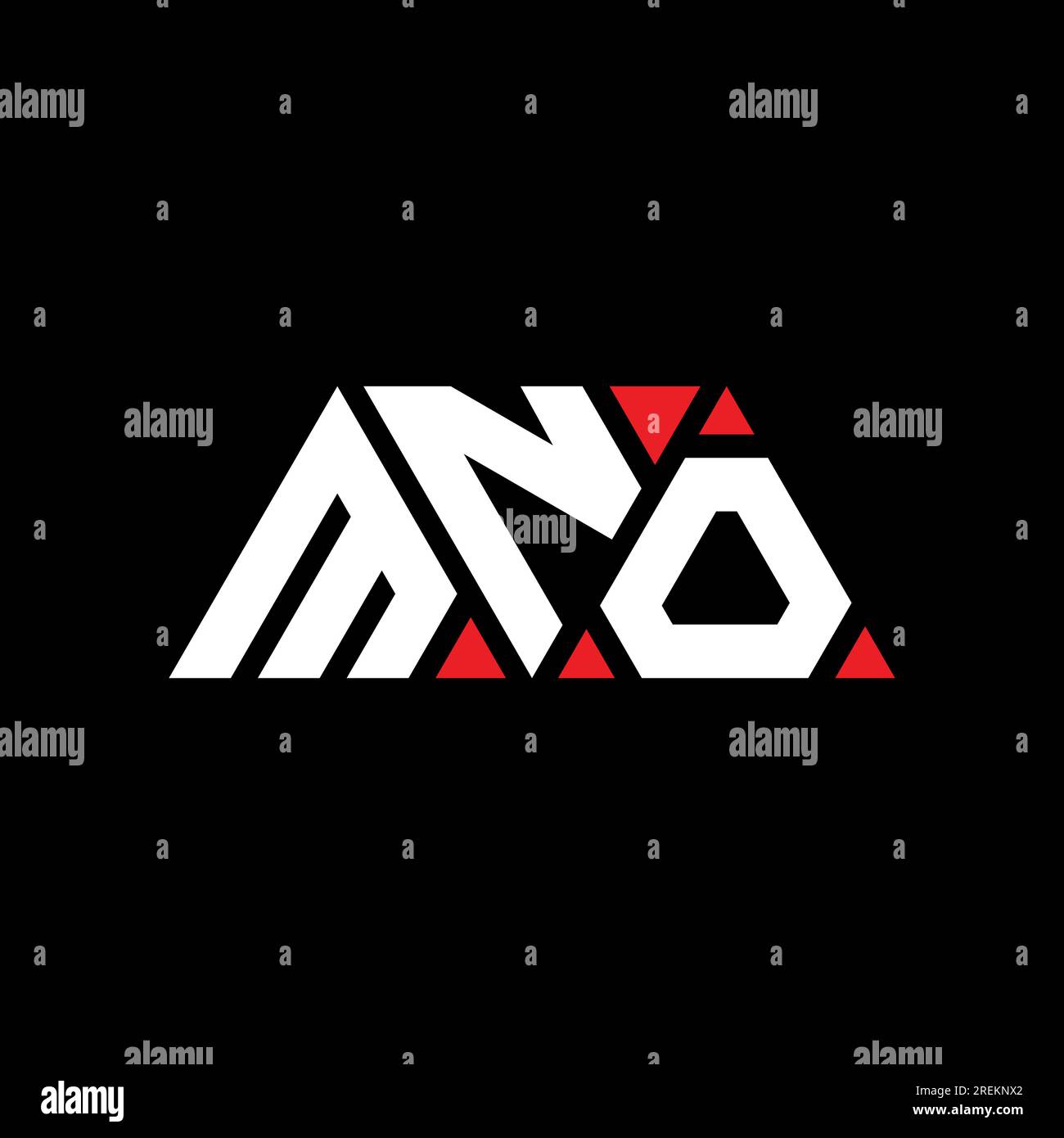 MNO triangle letter logo design with triangle shape. MNO triangle logo ...