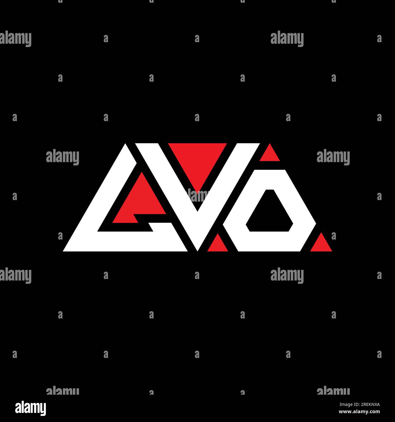 LVO triangle letter logo design with triangle shape. LVO triangle logo ...