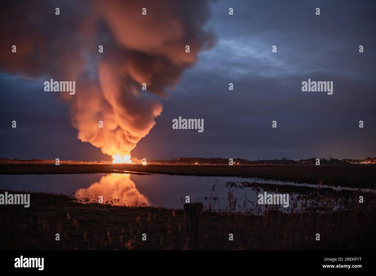 Biike burning in Keitum on the island of Sylt Stock Photo - Alamy
