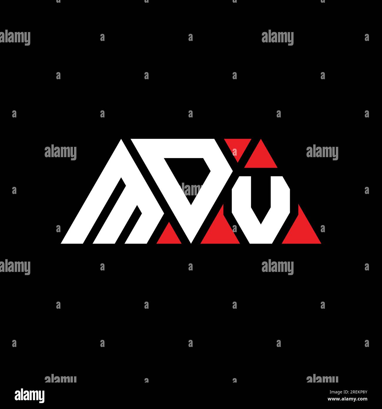 MDV triangle letter logo design with triangle shape. MDV triangle logo ...