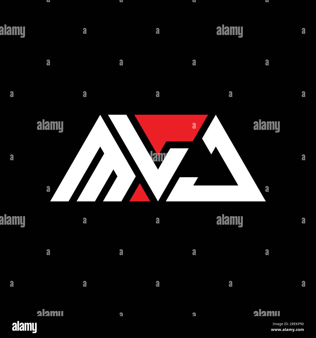 MLJ triangle letter logo design with triangle shape. MLJ triangle logo ...