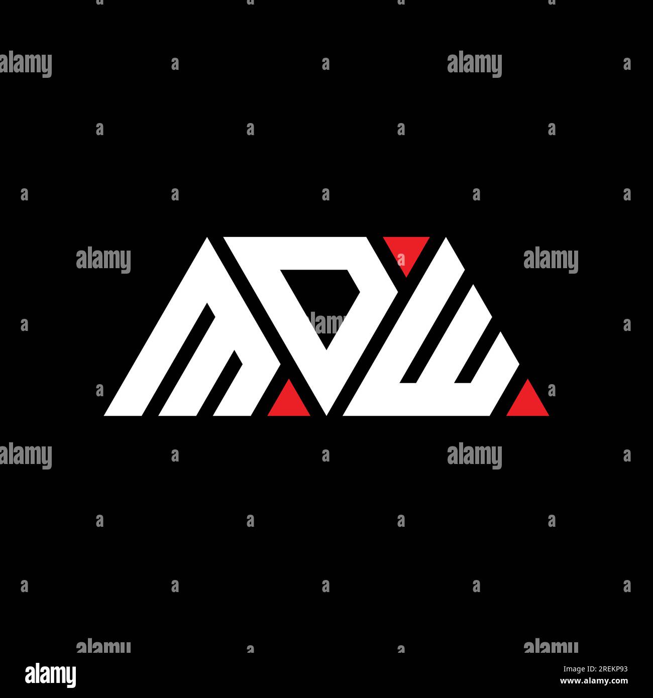 MDW triangle letter logo design with triangle shape. MDW triangle logo ...