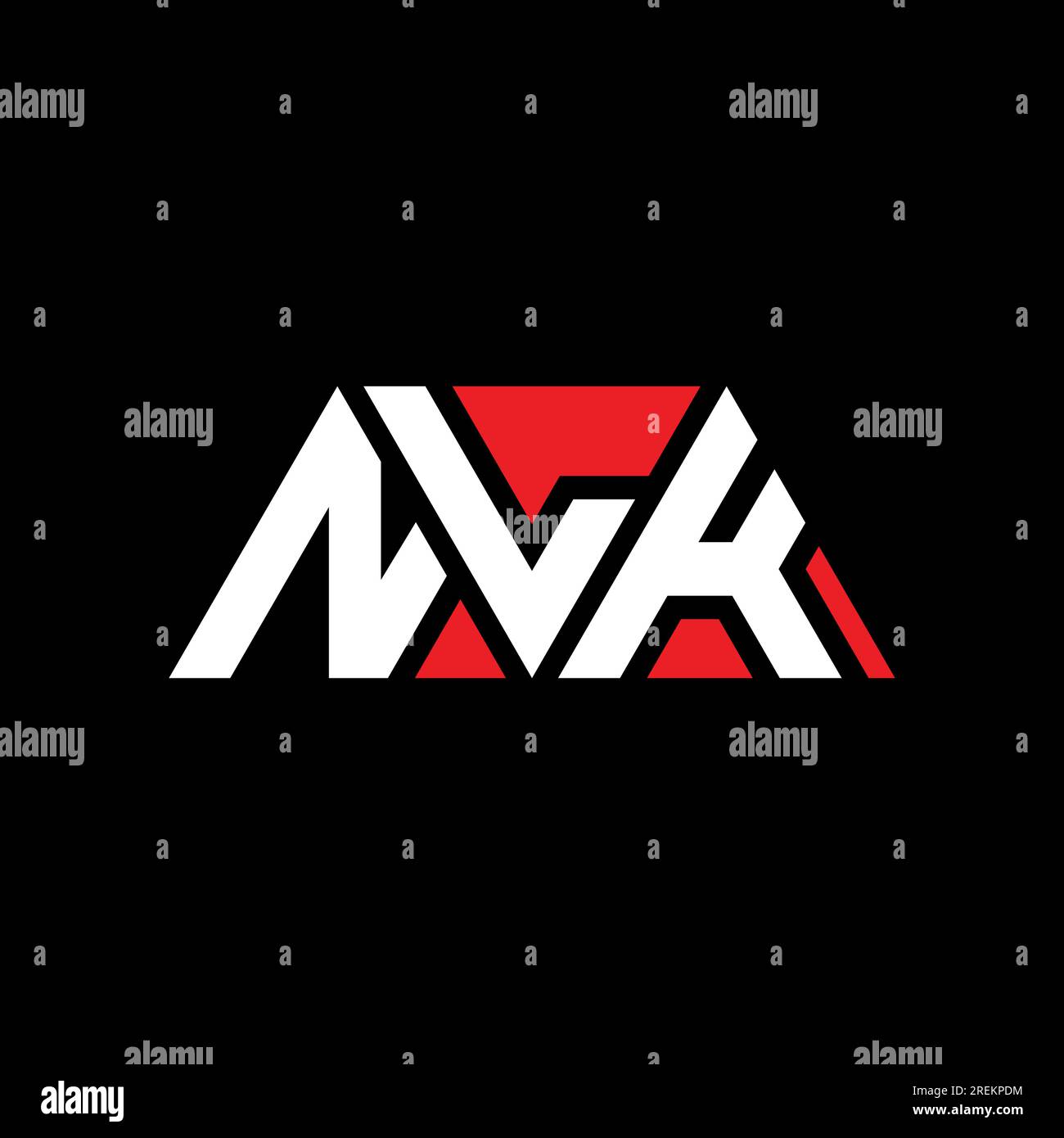 NLK triangle letter logo design with triangle shape. NLK triangle logo ...