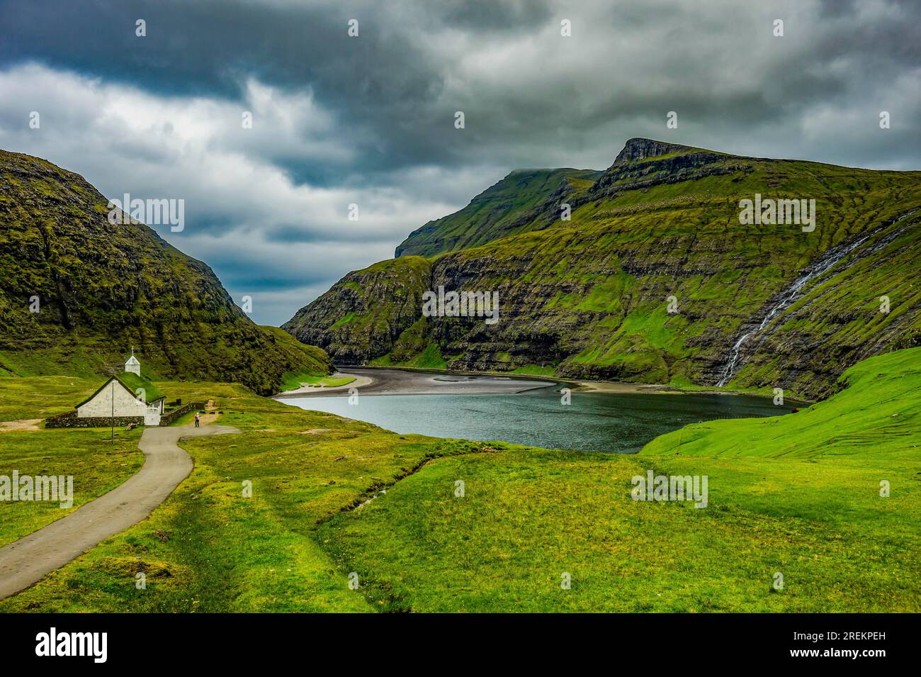 Old church in Saksun, Streymoy, Faroe islands, Denmark Stock Photo - Alamy