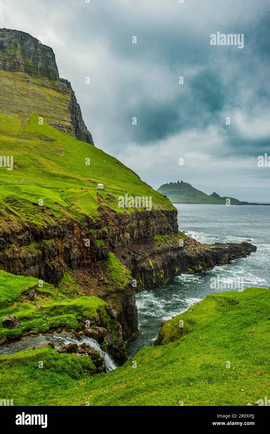 Gasadalur, Vagar, Faroe islands, Denmark Stock Photo - Alamy