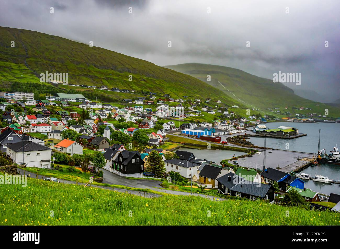 The village of Vestmanna, Vagar, Faroe islands, Denmark Stock Photo - Alamy
