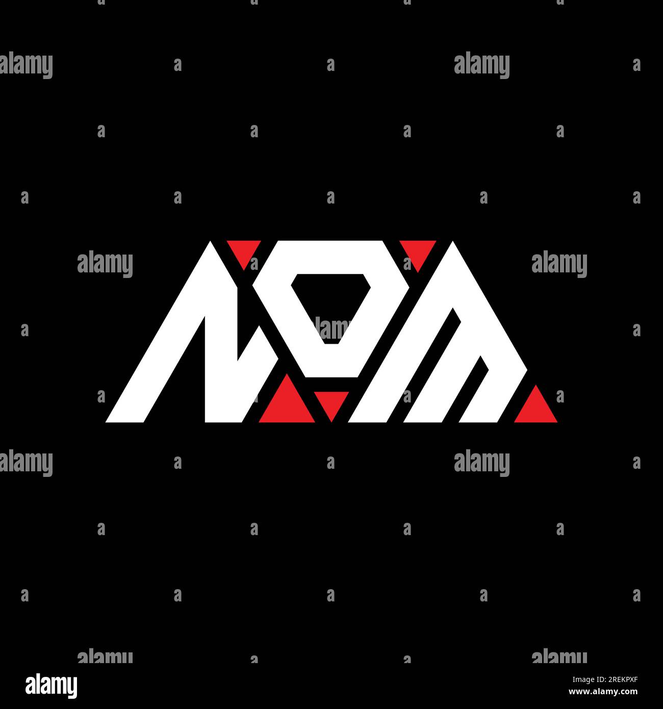 NOM triangle letter logo design with triangle shape. NOM triangle logo ...