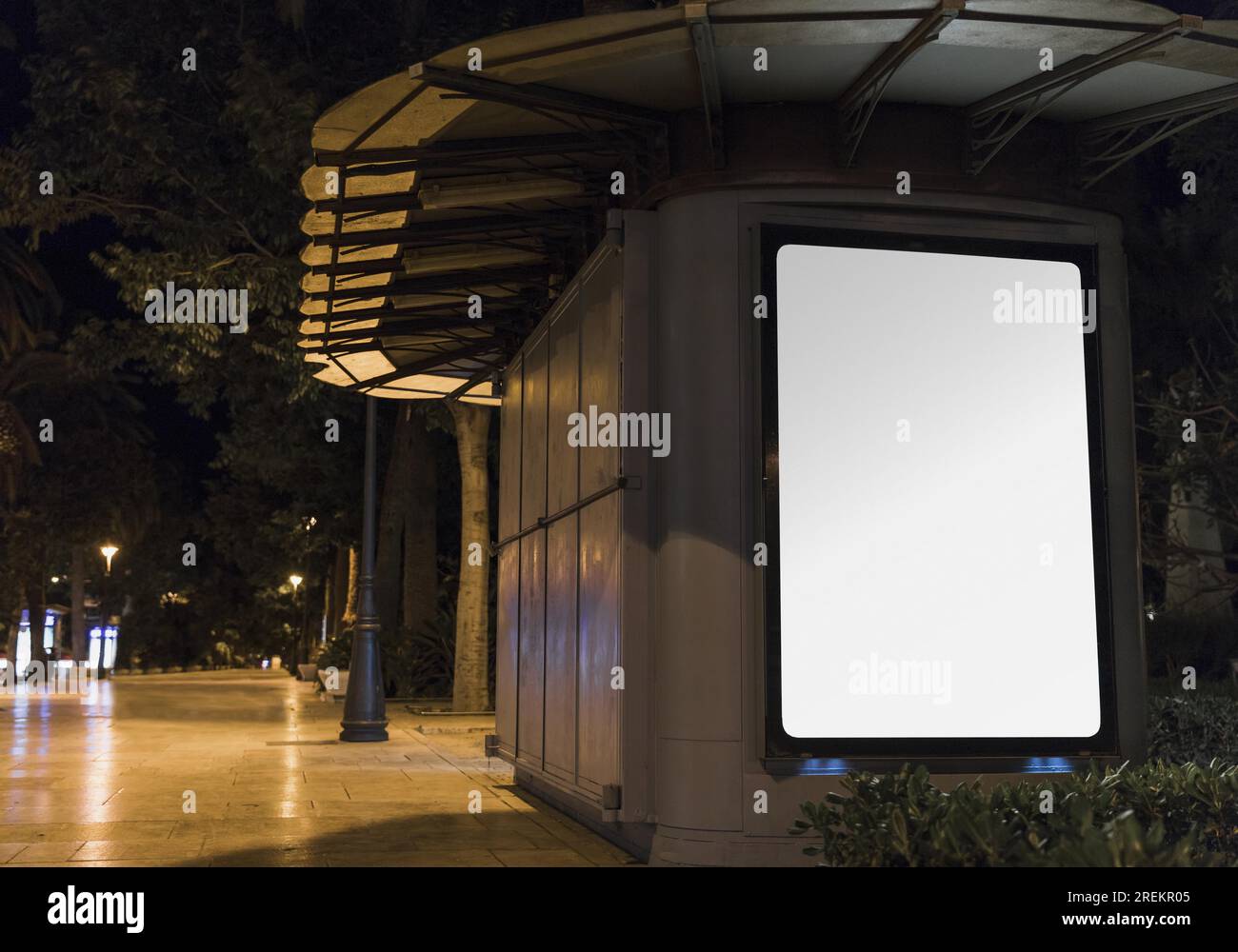 Blank white advertisement panel city. Resolution and high quality ...