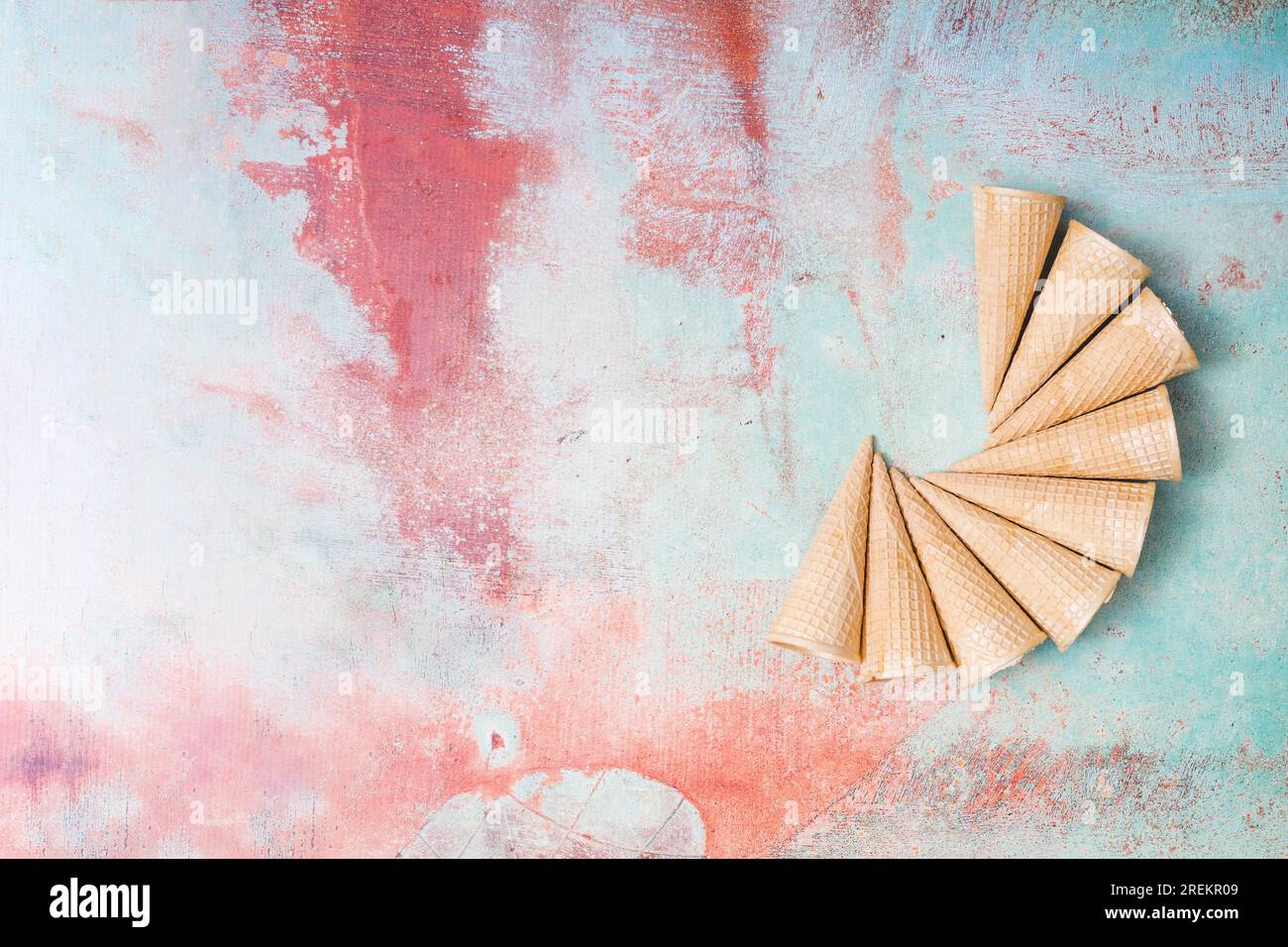 Blank ice cream wafers colorful background. Resolution and high quality ...